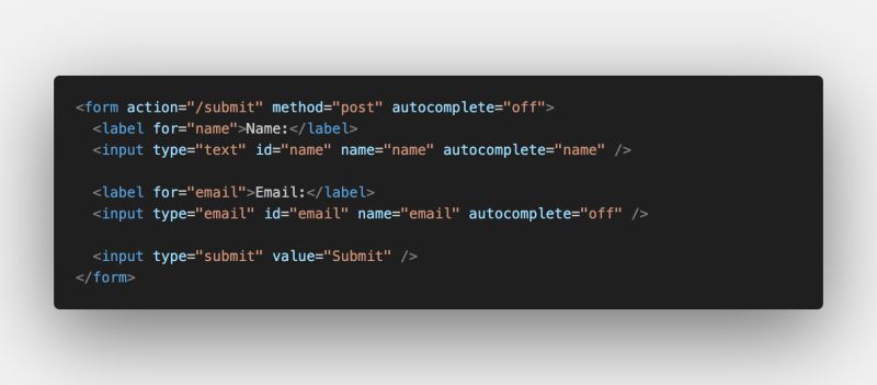 Autocomplete attribute for HTML forms | Ashwini Kemshetty posted on the ... Autocomplete attribute for HTML forms | Ashwini Kemshetty posted on the ...