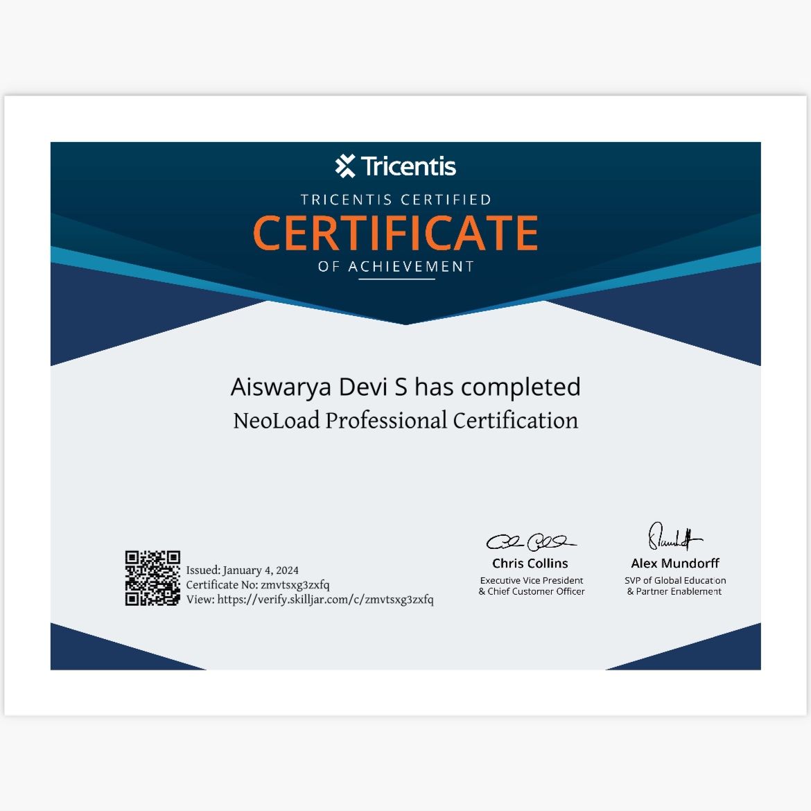 Aiswarya Devi.S on LinkedIn: #neoload #professional #certificate # ... Aiswarya Devi.S on LinkedIn: #neoload #professional #certificate # ...
