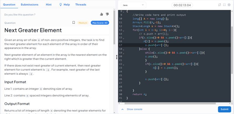 Day 66 of #100daysofcode: Next Greater Element | Kartik Kumar posted on ... Day 66 of #100daysofcode: Next Greater Element | Kartik Kumar posted on ...