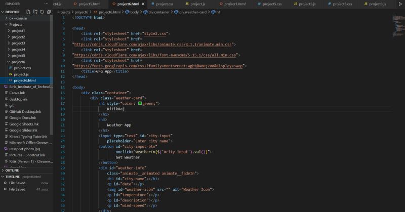 Ritik Raj on LinkedIn: #webdevelopment #htmlcssjs #weatherapp Ritik Raj on LinkedIn: #webdevelopment #htmlcssjs #weatherapp