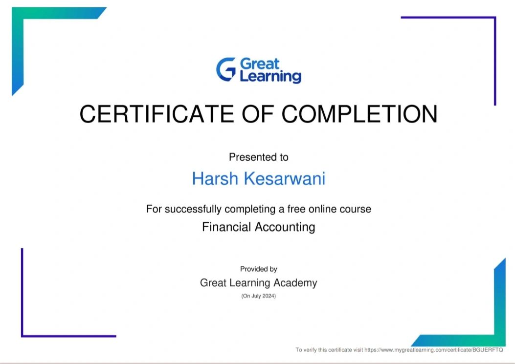 Harsh Kesarwani on LinkedIn: Completed Financial Accounting Course from ... Harsh Kesarwani on LinkedIn: Completed Financial Accounting Course from ...
