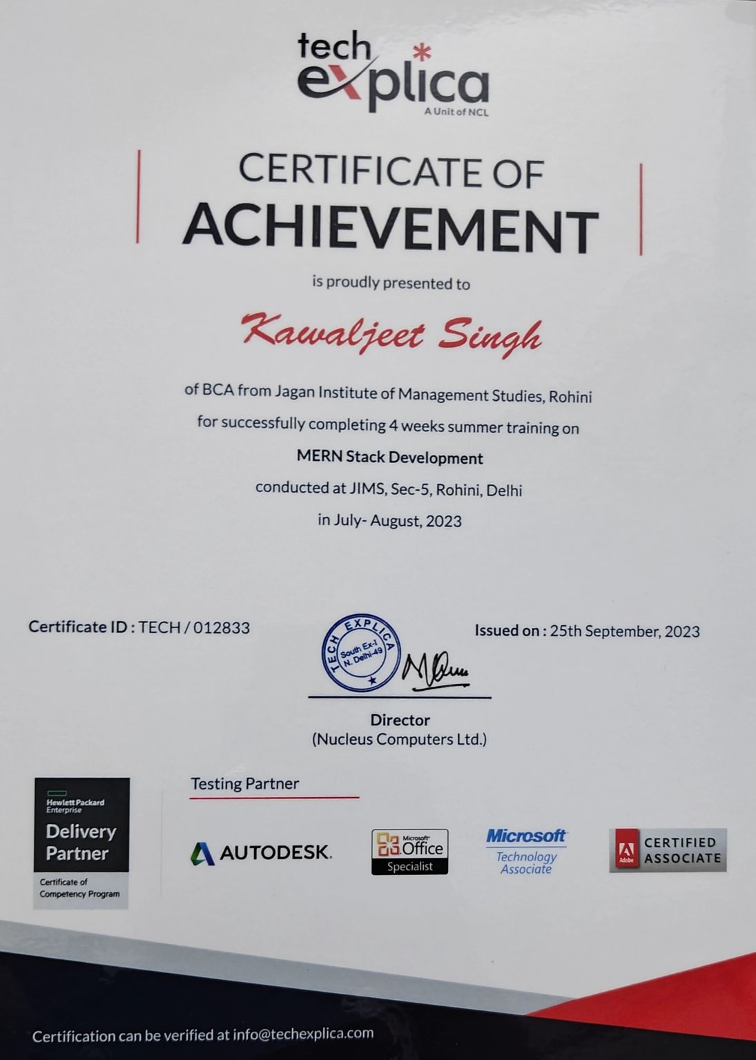 Kawaljeet Singh on LinkedIn: Successfully completed a comprehensive ... Kawaljeet Singh on LinkedIn: Successfully completed a comprehensive ...