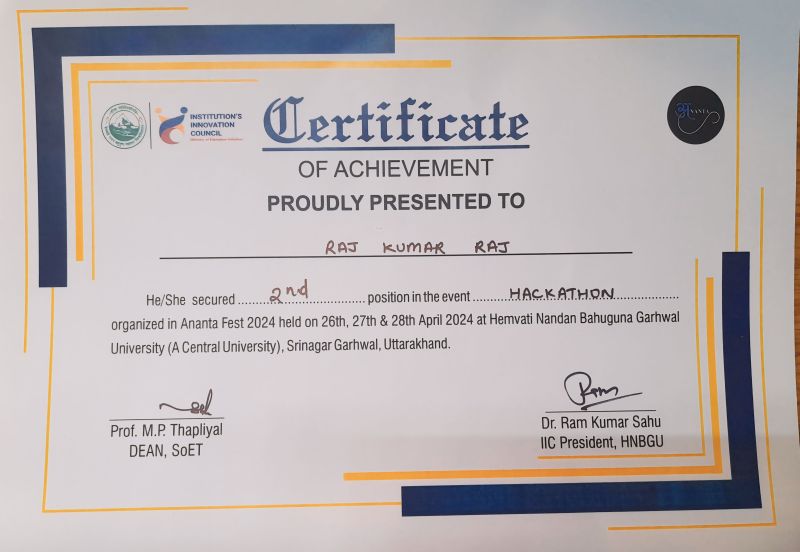 Raj Kumar Raj on LinkedIn: #hackathon #techinnovation # ... Raj Kumar Raj on LinkedIn: #hackathon #techinnovation # ...