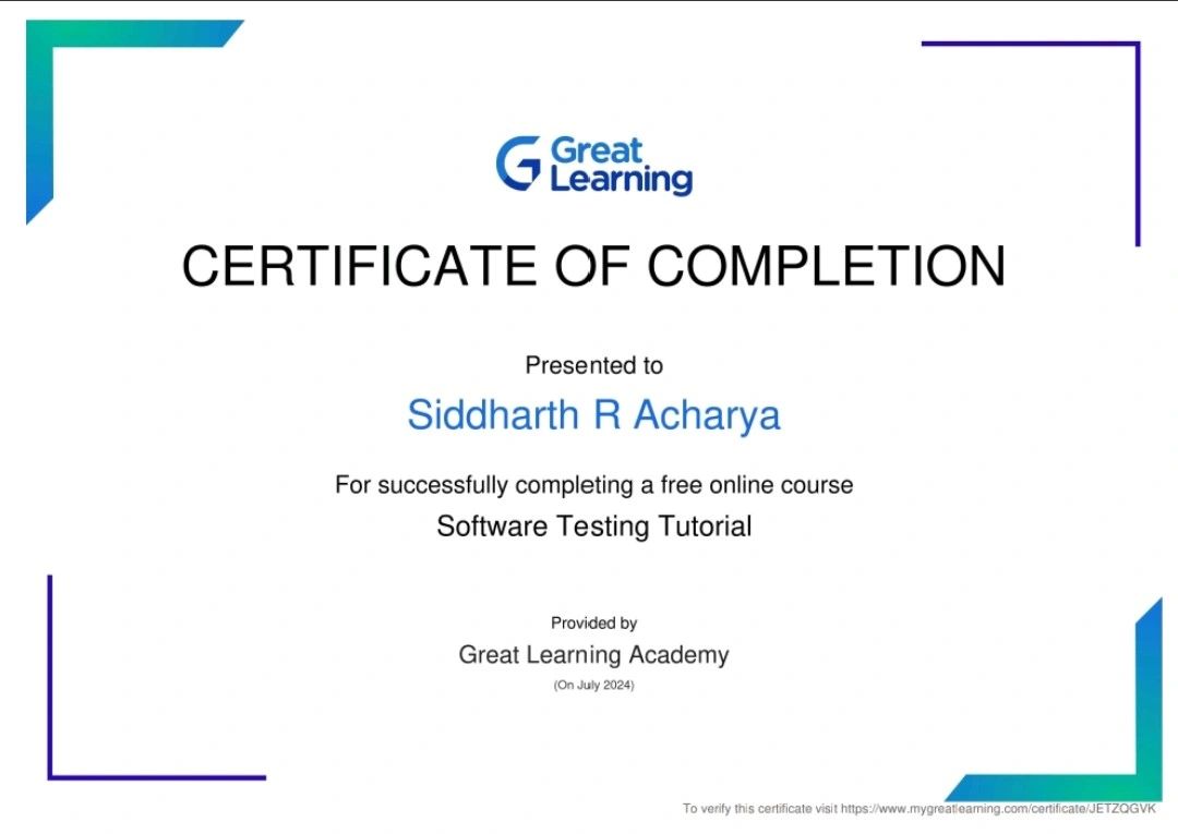 Siddharth R Acharya on LinkedIn: Hi everyone 🥳🎉 I have completed the ... Siddharth R Acharya on LinkedIn: Hi everyone 🥳🎉 I have completed the ...