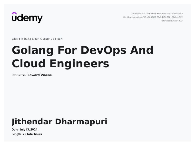 Jithendar Dharmapuri on LinkedIn: #golang #golang #devops # ... Jithendar Dharmapuri on LinkedIn: #golang #golang #devops # ...