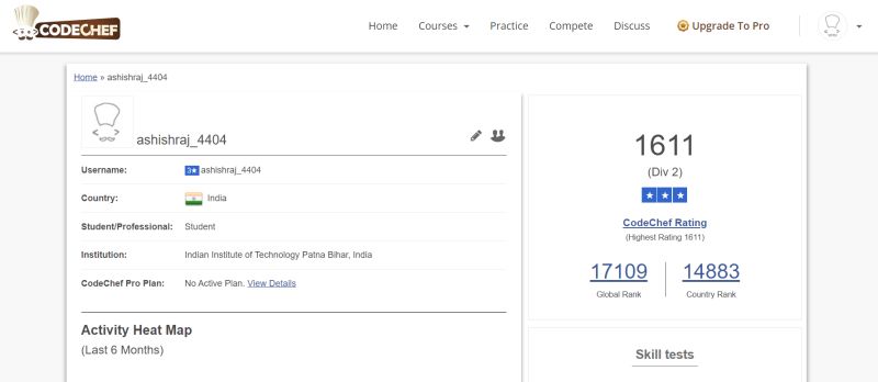 Ashish Raj on LinkedIn: #firstpost #codechef #competitiveprogramming Ashish Raj on LinkedIn: #firstpost #codechef #competitiveprogramming