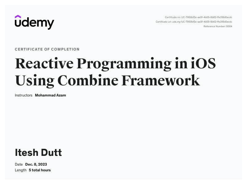 Itesh Dutt on LinkedIn: #ios #combine #swiftui Itesh Dutt on LinkedIn: #ios #combine #swiftui
