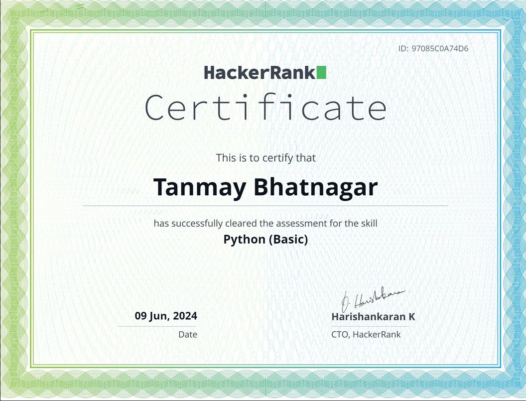 Tanmay Bhatnagar on LinkedIn: #python #java #coding # ... Tanmay Bhatnagar on LinkedIn: #python #java #coding # ...