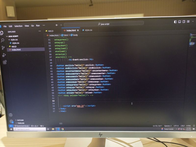 Mehak Abdullah on LinkedIn: #todaytask #events #html #css #javascript # ... Mehak Abdullah on LinkedIn: #todaytask #events #html #css #javascript # ...