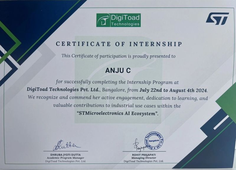 Anju Chandrasekaran on LinkedIn: #internship #digitoad #edgeai #stm32cubeai Anju Chandrasekaran on LinkedIn: #internship #digitoad #edgeai #stm32cubeai