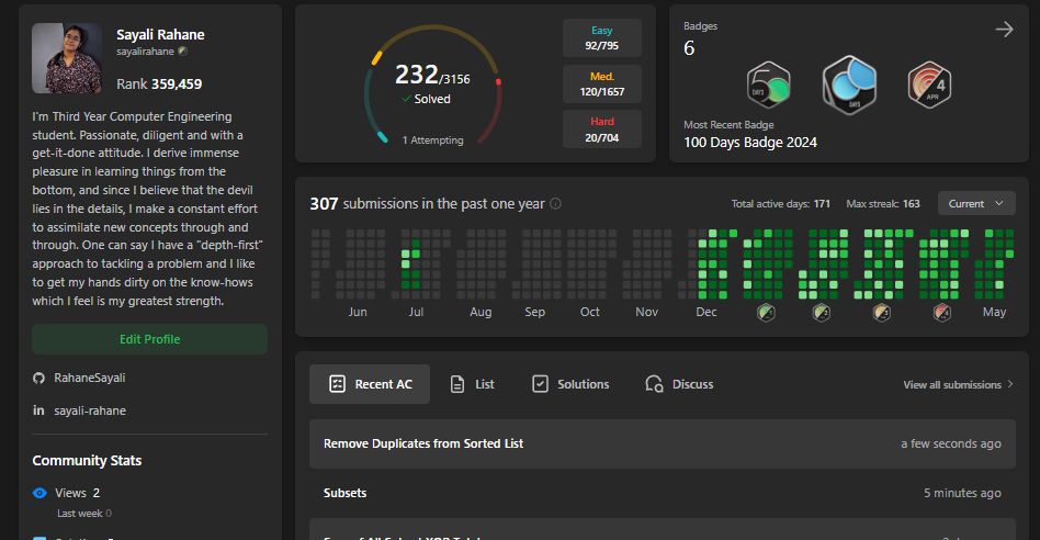Sayali Rahane on LinkedIn: #365daychallenge #leetcode #dailycoding #dsa ... Sayali Rahane on LinkedIn: #365daychallenge #leetcode #dailycoding #dsa ...