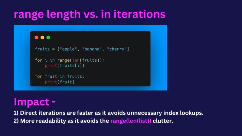 Python ProTip Series: Range length vs. iterations | Amartya Jha posted ... Python ProTip Series: Range length vs. iterations | Amartya Jha posted ...
