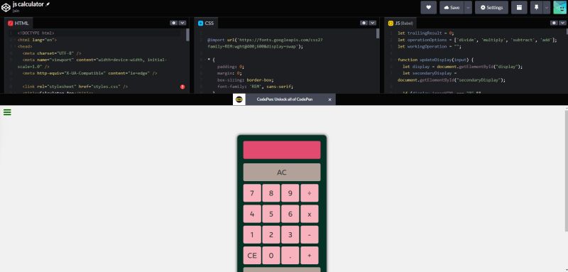 Jain C Kuriakose on LinkedIn: #javascript #calculator #codepen # ... Jain C Kuriakose on LinkedIn: #javascript #calculator #codepen # ...