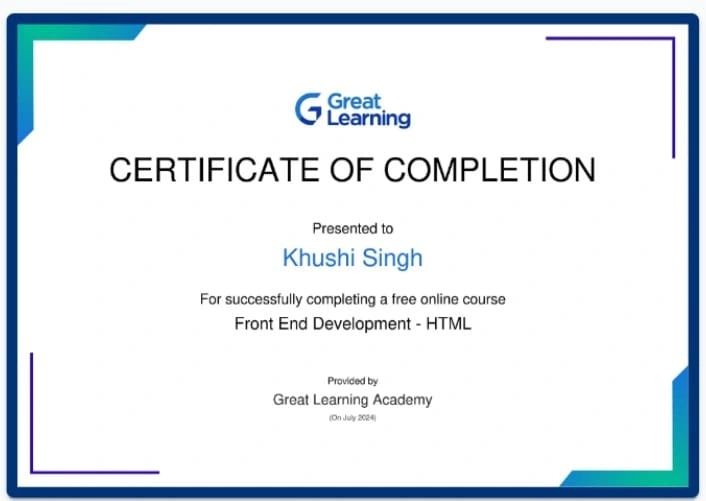 Khushi Singh on LinkedIn: #frontenddevelopment #html #greatlearning # ... Khushi Singh on LinkedIn: #frontenddevelopment #html #greatlearning # ...