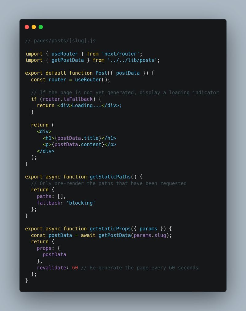 Pankaj Sharma on LinkedIn: #nextjs #staticsitegeneration #isr # ... Pankaj Sharma on LinkedIn: #nextjs #staticsitegeneration #isr # ...