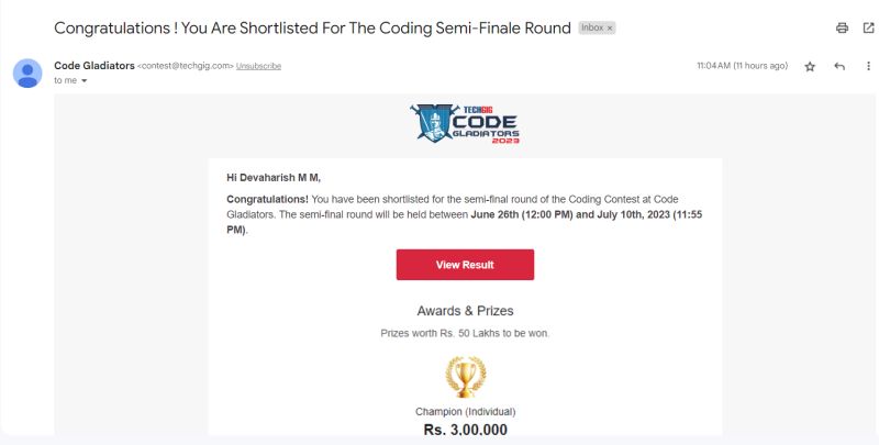 Devaharish M on LinkedIn: #codingcompetition #semifinals # ... Devaharish M on LinkedIn: #codingcompetition #semifinals # ...