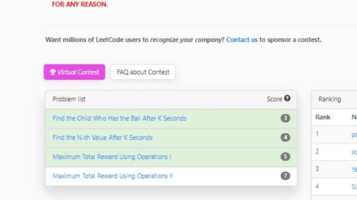 Himanshu Yadav on LinkedIn: #contest #leetcode #consistency Himanshu Yadav on LinkedIn: #contest #leetcode #consistency