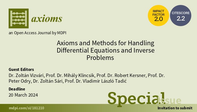 Axioms MDPI on LinkedIn: #special_issue Axioms MDPI on LinkedIn: #special_issue