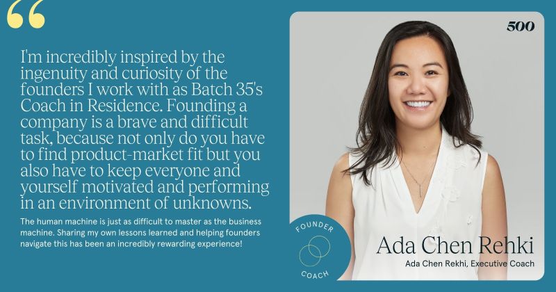 500 Global on LinkedIn: Ada Chen Rekhi, Executive Coach, joins Batch 35 ... 500 Global on LinkedIn: Ada Chen Rekhi, Executive Coach, joins Batch 35 ...
