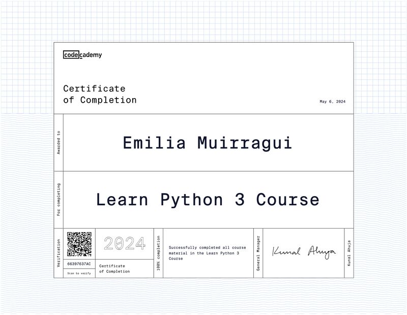 Emilia Muirragui on LinkedIn: #python #coding #lifelonglearner #newskills Emilia Muirragui on LinkedIn: #python #coding #lifelonglearner #newskills