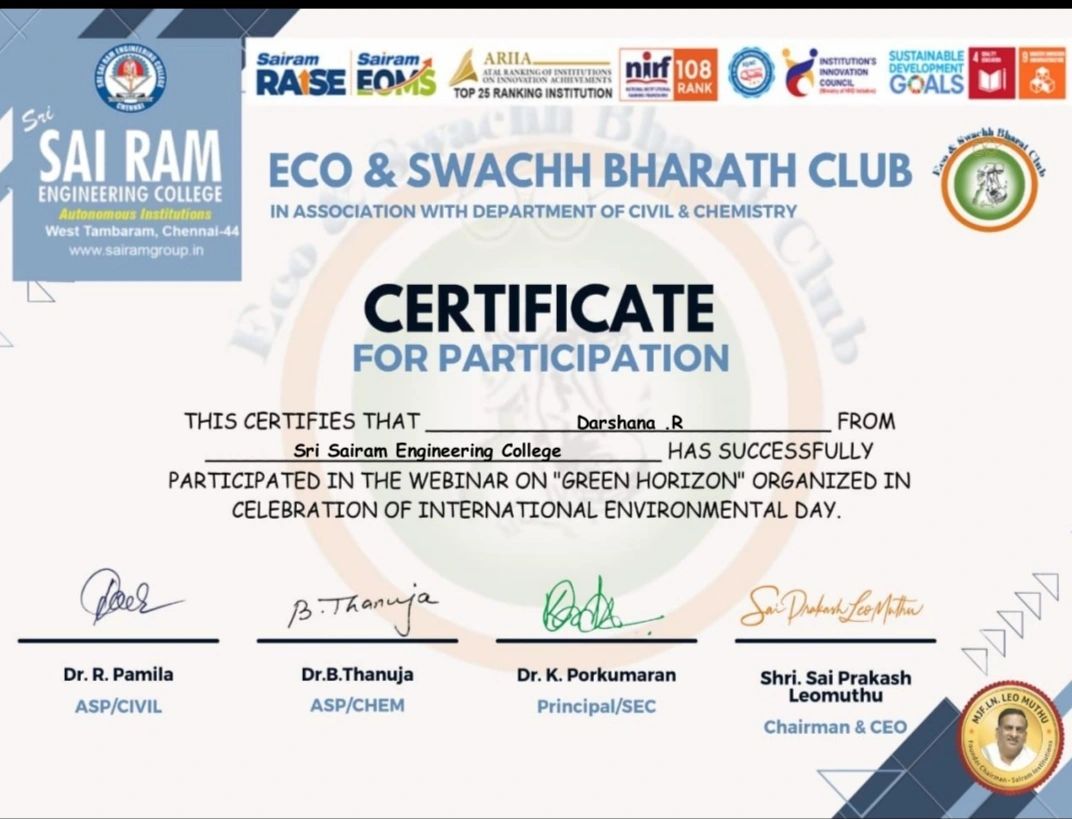 Darshana R on LinkedIn: #certification #webinar #environmentday Darshana R on LinkedIn: #certification #webinar #environmentday
