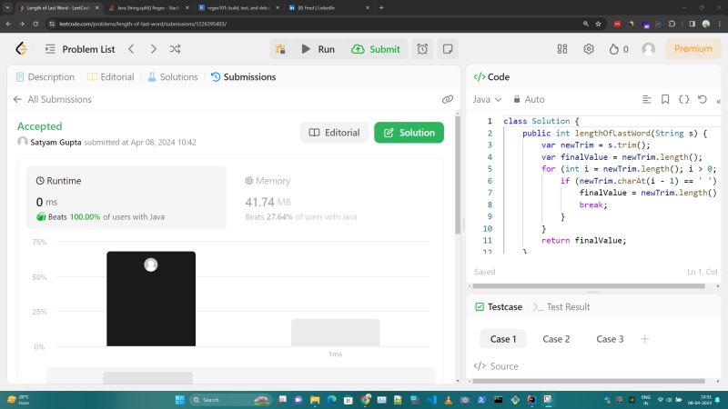 Satyam Gupta on LinkedIn: #leetcode #codingadventure #progresseveryday Satyam Gupta on LinkedIn: #leetcode #codingadventure #progresseveryday