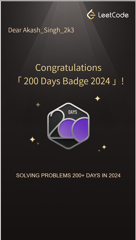 Akash Singh on LinkedIn: #leetcode #coding #achievement # ... Akash Singh on LinkedIn: #leetcode #coding #achievement # ...