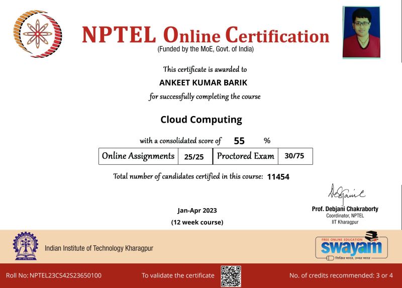 Ankeet Kumar Barik on LinkedIn: #connections #nptel #programming #cloud ... Ankeet Kumar Barik on LinkedIn: #connections #nptel #programming #cloud ...