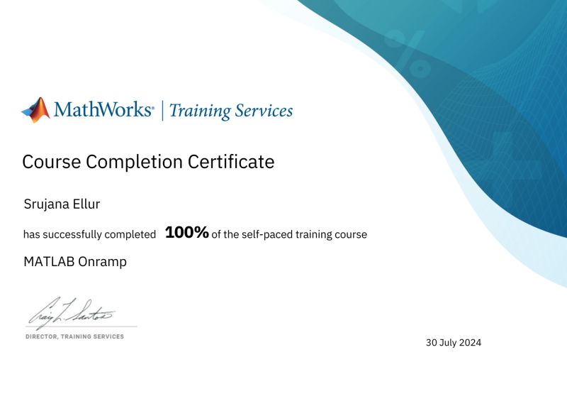 Srujana Ellur on LinkedIn: #matlab #mathworks #continuouslearning # ... Srujana Ellur on LinkedIn: #matlab #mathworks #continuouslearning # ...