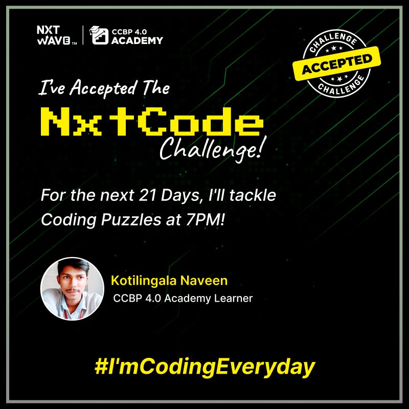 kumar Naveen on LinkedIn: #nxtwave kumar Naveen on LinkedIn: #nxtwave