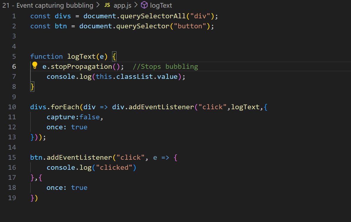Day 21 of #JavaScript30: capturing, bubbling and event propagation ... Day 21 of #JavaScript30: capturing, bubbling and event propagation ...