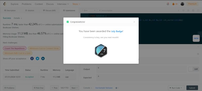 Sahil Hussain on LinkedIn: #leetcode #codingchallenge #julybadge Sahil Hussain on LinkedIn: #leetcode #codingchallenge #julybadge