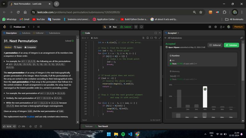 Day 13 of #100DaysOfCoding on Leetcode | Apurv Nipane posted on the ... Day 13 of #100DaysOfCoding on Leetcode | Apurv Nipane posted on the ...