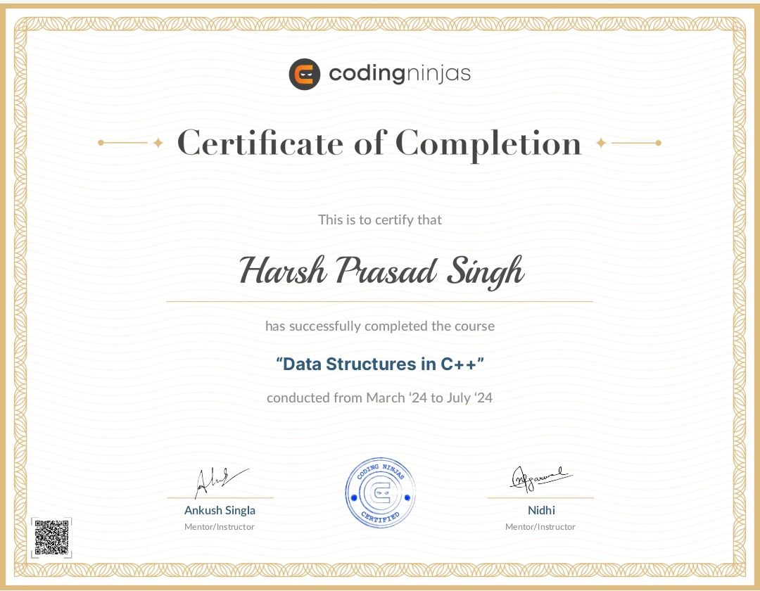 Harsh Prasad Singh on LinkedIn: #coding #datastructures #algorithms # ... Harsh Prasad Singh on LinkedIn: #coding #datastructures #algorithms # ...