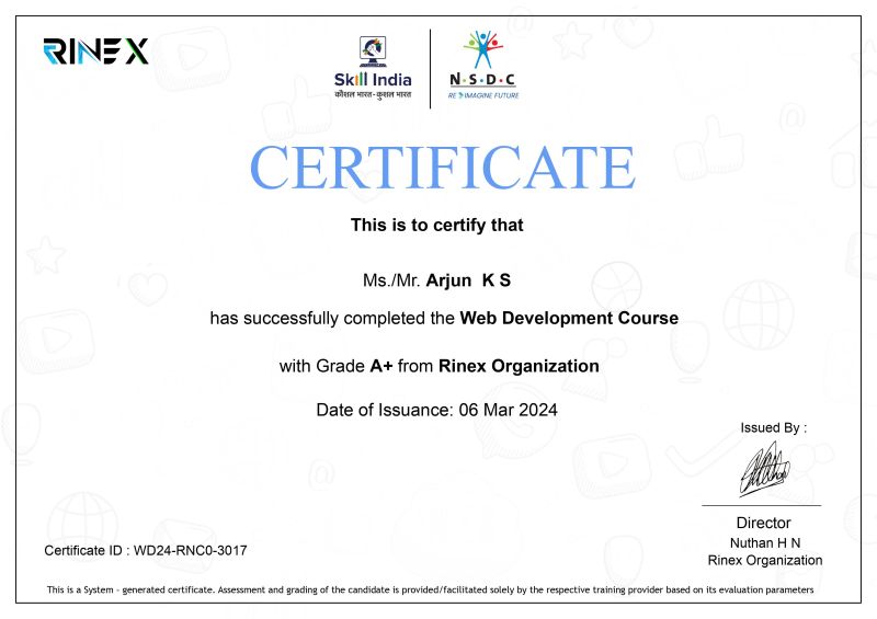 Arjun K S on LinkedIn: #webdevelopment #mern #internshipcompleted # ... Arjun K S on LinkedIn: #webdevelopment #mern #internshipcompleted # ...