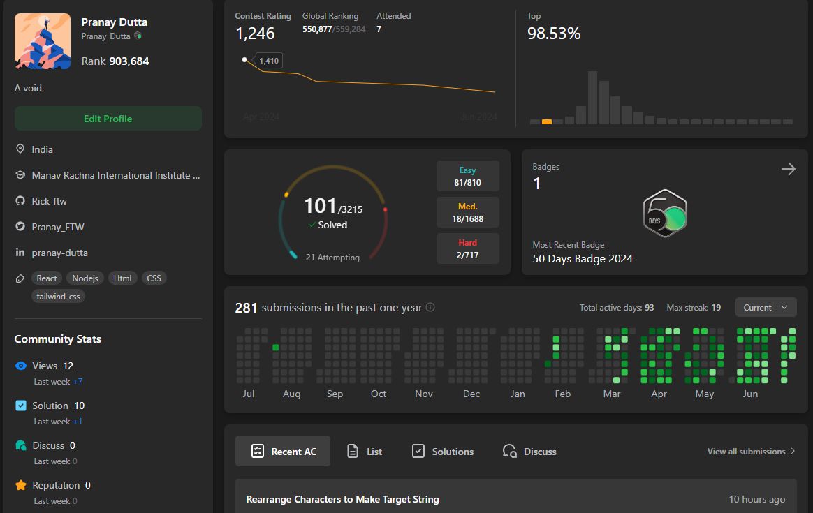 Pranay Dutta on LinkedIn: #100problems #dsa #cpp #milestone # ... Pranay Dutta on LinkedIn: #100problems #dsa #cpp #milestone # ...