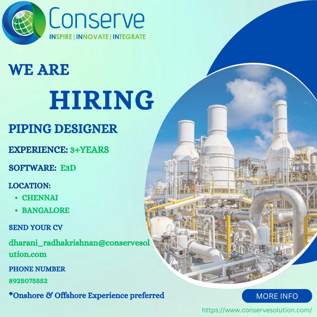 Dharani R. on LinkedIn: #conserve #hiring #piping #pipingdesigners # ... Dharani R. on LinkedIn: #conserve #hiring #piping #pipingdesigners # ...