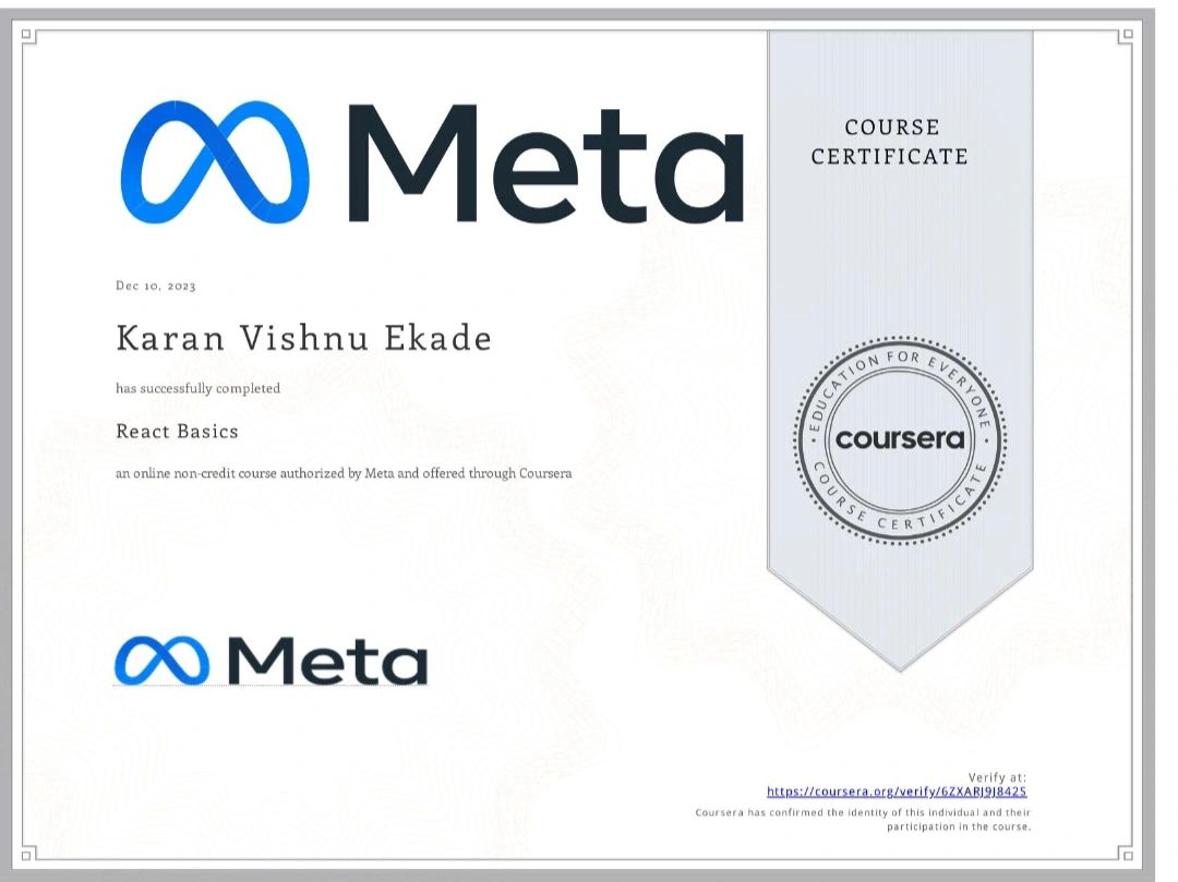 Karan Ekade on LinkedIn: I just completed the react basic Karan Ekade on LinkedIn: I just completed the react basic