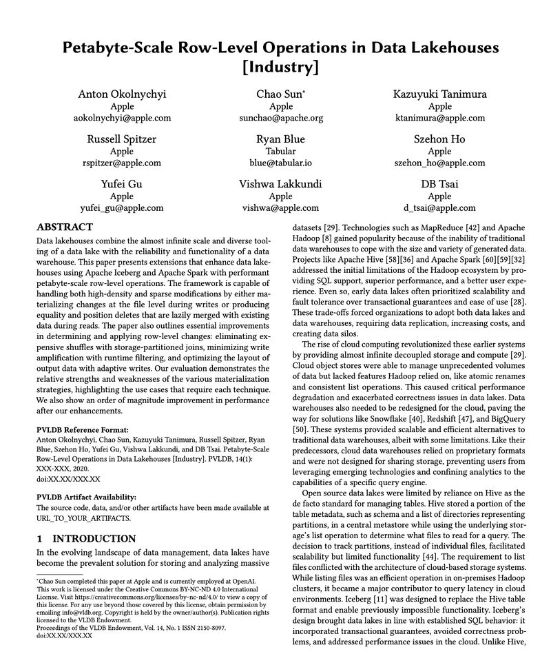 DB Tsai on LinkedIn: Our paper has been accepted for VLDB 2024. Apple ... DB Tsai on LinkedIn: Our paper has been accepted for VLDB 2024. Apple ...