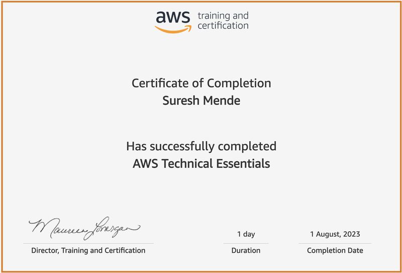 Mende Suresh on LinkedIn: #aws #certification Mende Suresh on LinkedIn: #aws #certification