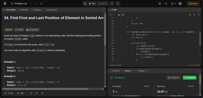 Day 8/120 of #GettingPlacementReady: Solved a question on LeetCode ... Day 8/120 of #GettingPlacementReady: Solved a question on LeetCode ...