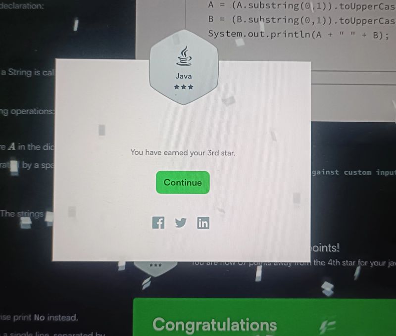 Sanjana Kesharwani on LinkedIn: 3🌟 in JAVA Sanjana Kesharwani on LinkedIn: 3🌟 in JAVA