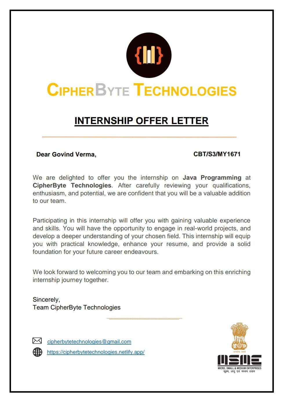 Govind Verma on LinkedIn: #javaprogramming #internship # ... Govind Verma on LinkedIn: #javaprogramming #internship # ...