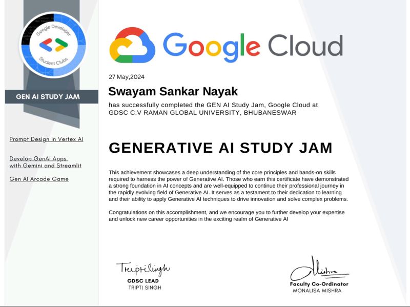 swayam sankar nayak on LinkedIn: #generativeai #googlecloud #ai # ... swayam sankar nayak on LinkedIn: #generativeai #googlecloud #ai # ...