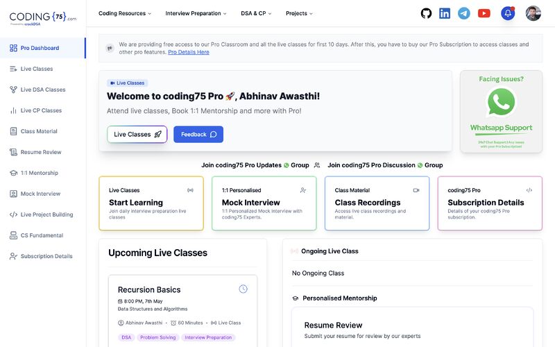 Abhinav Awasthi on LinkedIn: #coding #coding75 #competitiveprogramming ... Abhinav Awasthi on LinkedIn: #coding #coding75 #competitiveprogramming ...