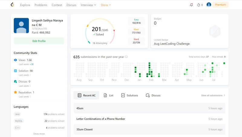 Lingesh sathya narayana on LinkedIn: #leetcode #coding #problemsolving ... Lingesh sathya narayana on LinkedIn: #leetcode #coding #problemsolving ...