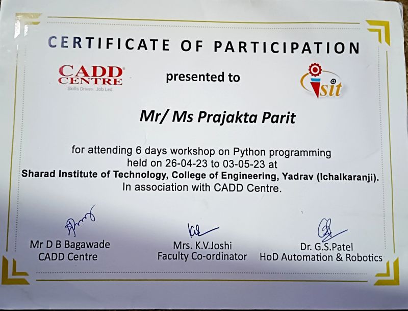 Prajakta Parit on LinkedIn: #python #pythonprogramming Prajakta Parit on LinkedIn: #python #pythonprogramming