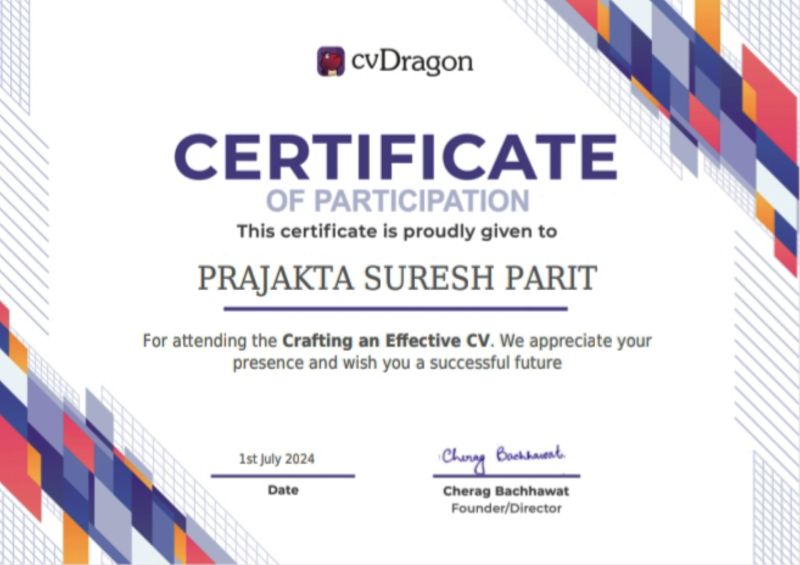 Prajakta Parit on LinkedIn: I am attending the Workshop of Crafting of ... Prajakta Parit on LinkedIn: I am attending the Workshop of Crafting of ...
