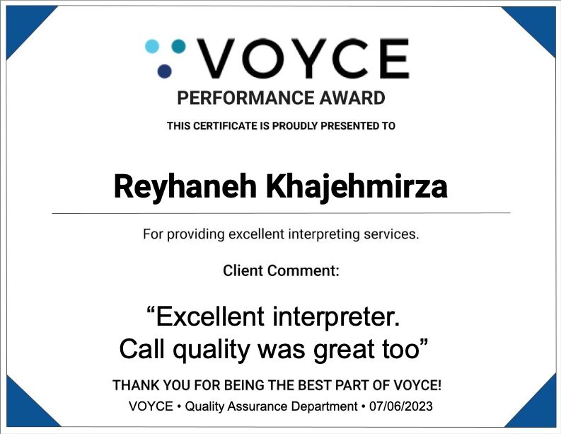 Reyhaneh Khajehmirza on LinkedIn: #work #interpreting Reyhaneh Khajehmirza on LinkedIn: #work #interpreting