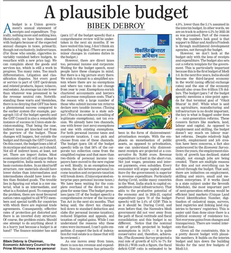 Bibek Debroy on LinkedIn: In today's Telegraph. Bibek Debroy on LinkedIn: In today's Telegraph.